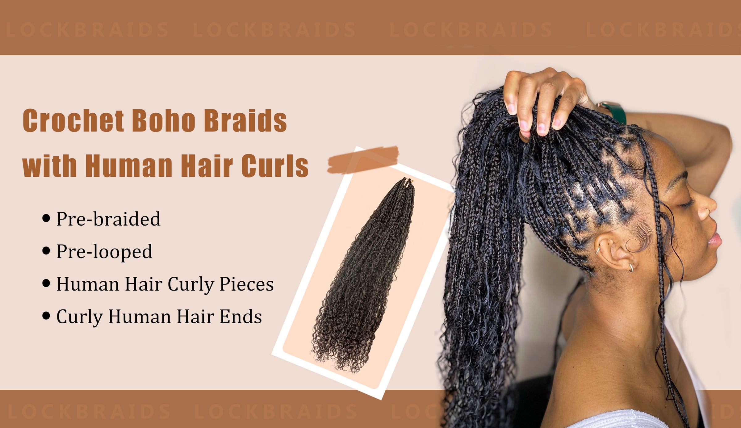 Premium Crochet Hair|Braids Hair Extensions|Braided Wigs-Lockbraids