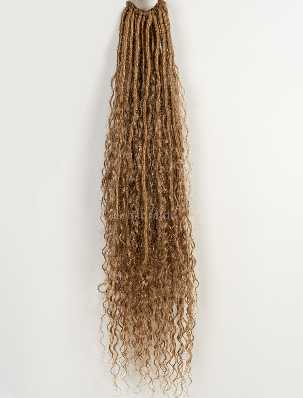 Pre-looped Crochet Boho Lock Braids With Human Hair Curls Bulk Hair Ex